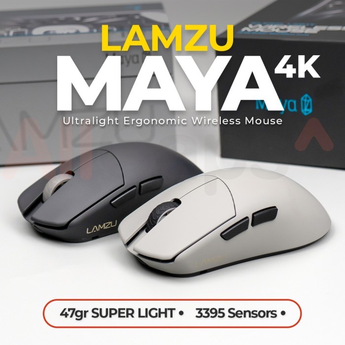 Jual Lamzu Maya 4K Ultra Light Ergonoc Wireless Mouse 2.4G | Shopee Indonesia