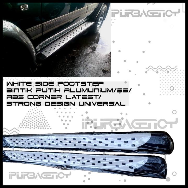 Jual TERMURAH FOOTSTEP RUNNING BOARD BINTIK KOTAK PUTIH UNIVERSAL ...