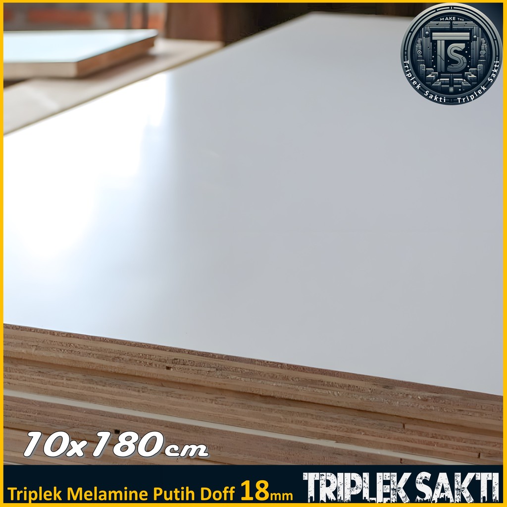 Jual Triplek Melamin Putih 18mm 10x180 cm ( 180x10 cm | ISI 2 LEMBAR ...