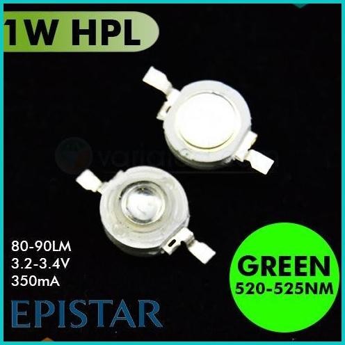 Jual 1W High Power Led 520nm Green HPL Hijau Epistar Emitter Luxeon Non ...