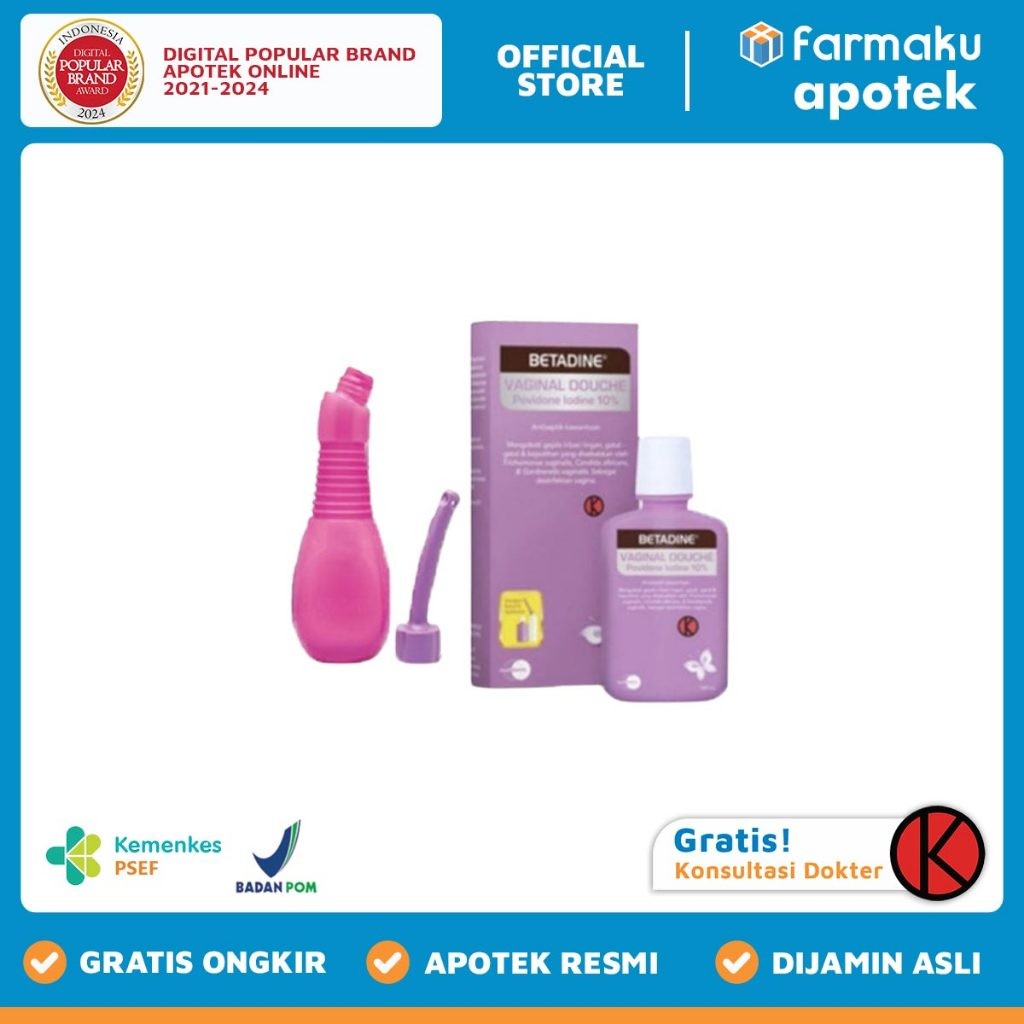 Jual Betadine Vaginal Douche With Aplikator 100 ml - MKR | Shopee Indonesia