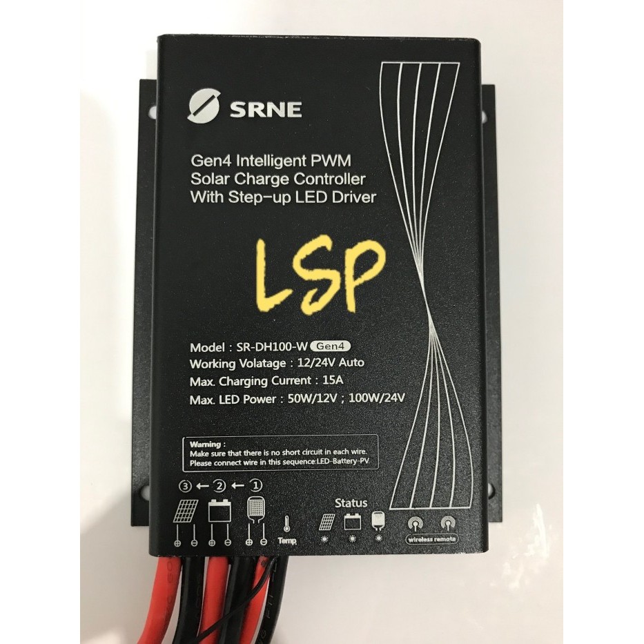 Jual SRNE Solar Charge Controller All In One 15A SR-DH100 Auto 12V/24V ...