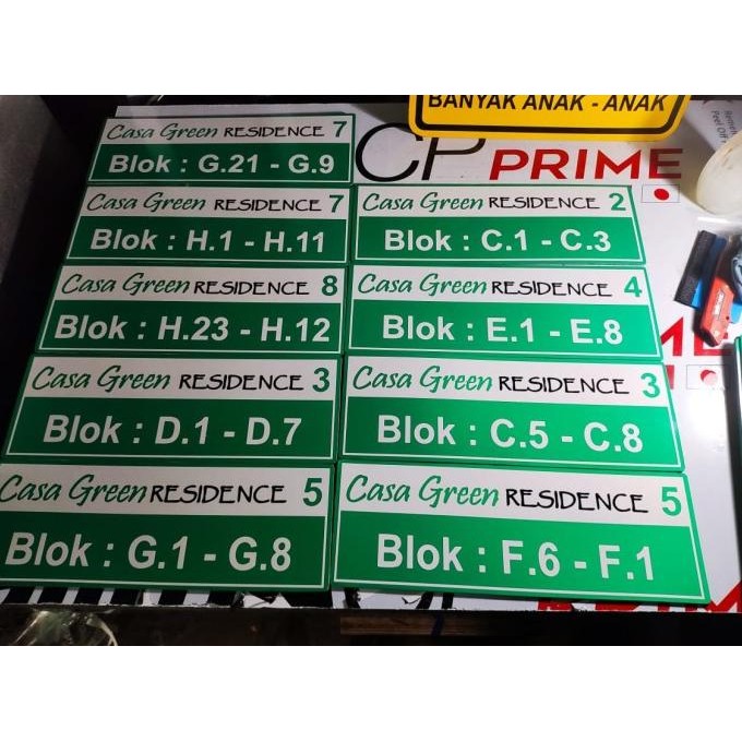 Jual Rambu Plang Nama Jalan v2 80cm x 20cm, 60cm x 15cm, Plat ACP 3mm ...