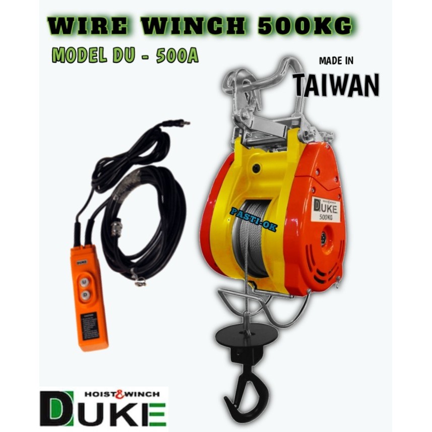 Jual Wire Winch DUKE DU-500A 500KG 1Phase/ 220V (30 Meter) | Shopee Indonesia