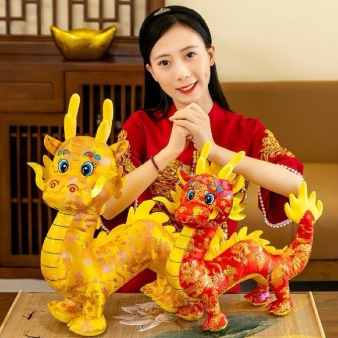 Jual Hiasan Imlek 2025/ Boneka Ular Boneka Imlek Shio Ular Dragon Plush ...