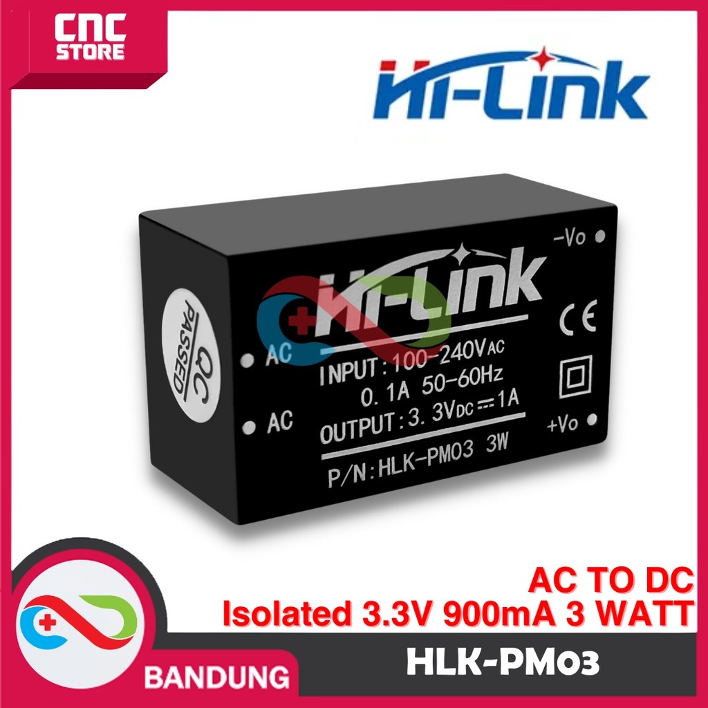 Jual HI-LINK HLK-PM03 AC TO DC ISOLATED 3.3V 900MA 3 WATT | Shopee Indonesia