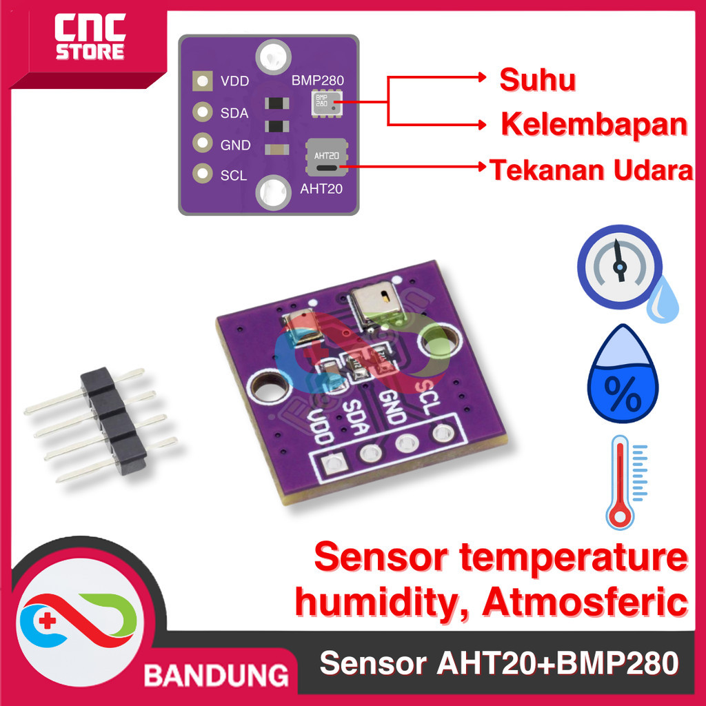 Jual AHT20+BMP280 AHT20 BMP280 TEMPERATURE HUMIDITY ATMOSFERIC SENSOR | Shopee Indonesia