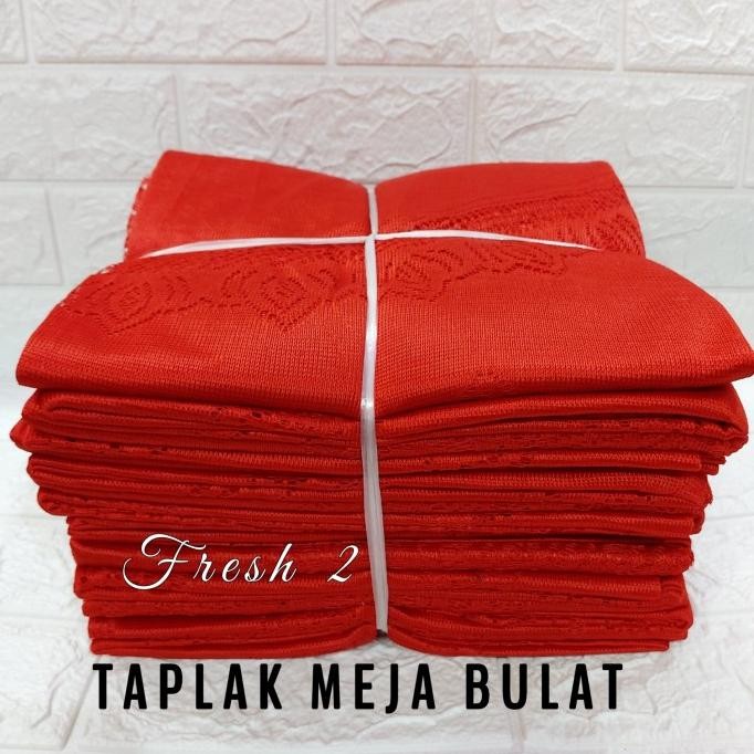 Jual talpak meja merah bulat 180cm / taplak meja imlek BS | Shopee ...