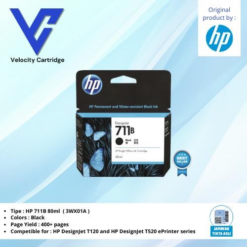 Jual Tinta Hp 711 Black (80Ml) Original | Shopee Indonesia