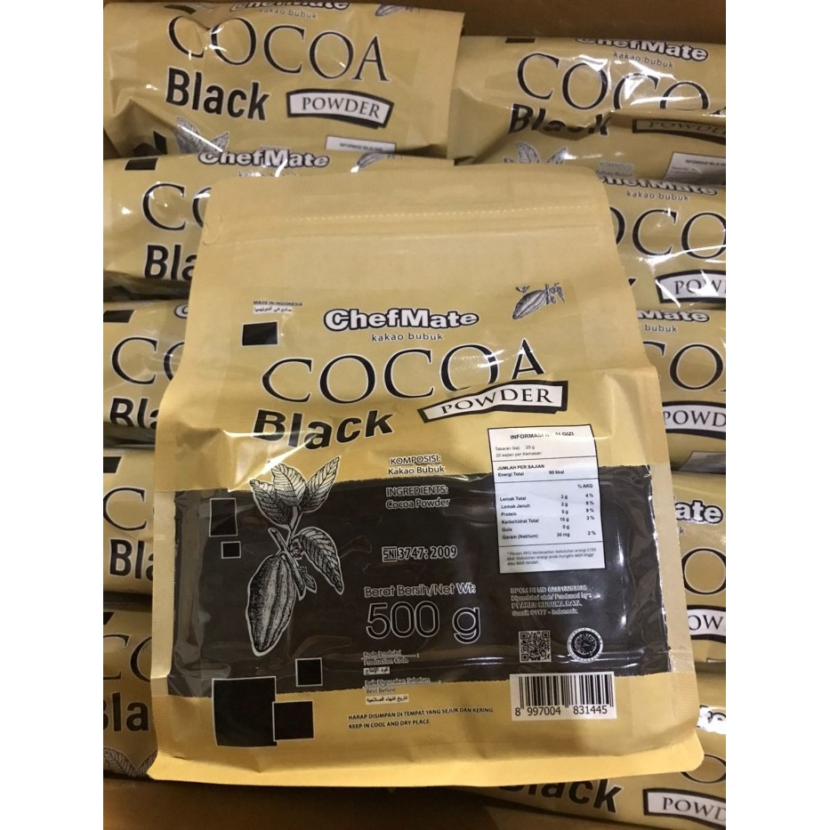 Jual Termurah Chefmate Cocoa Powder Black 500 Gr (Bubuk Cokelat Hitam ...