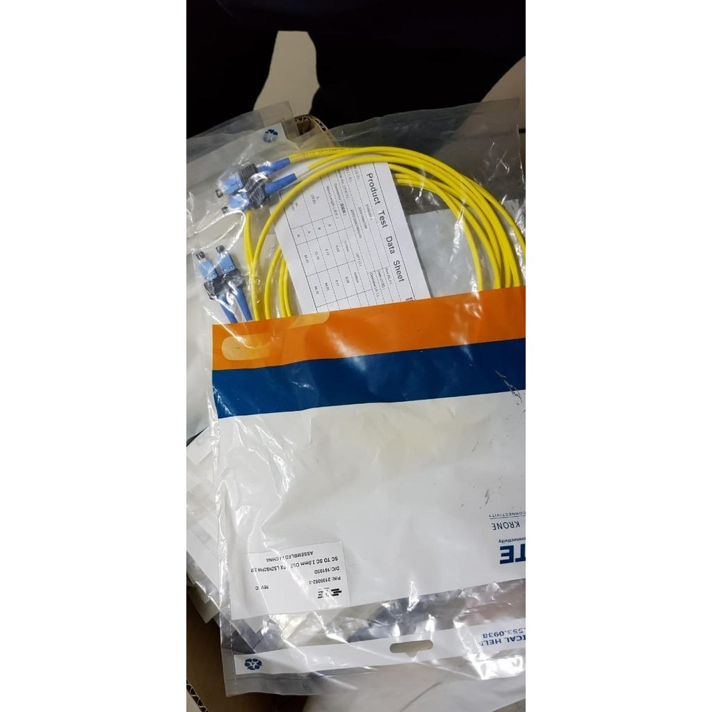 Jual Commscope amp patch cord fiber optic SC-SC SM 3mtr duplex [ REY ...
