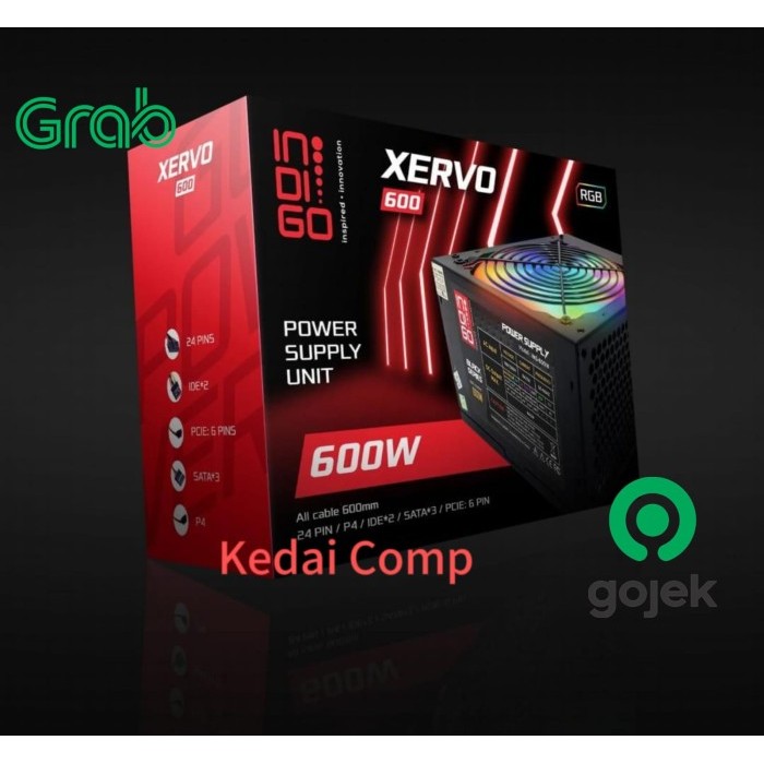 Jual HARGA DISC - Power Supply Indigo 600WATT RGB / PSU PC Komputer 600 ...