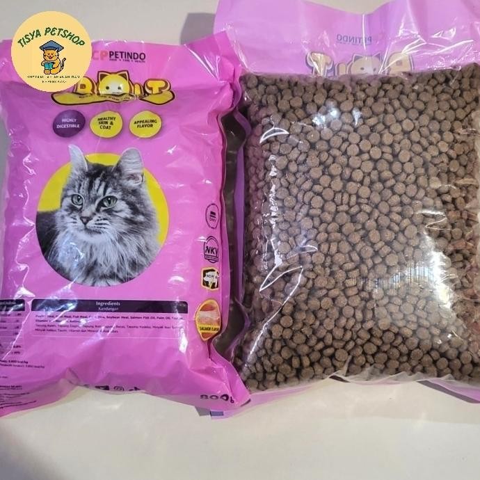 Jual siap kirim - bolt cat repack 1 kg salmon makanan kucing dryfood ...