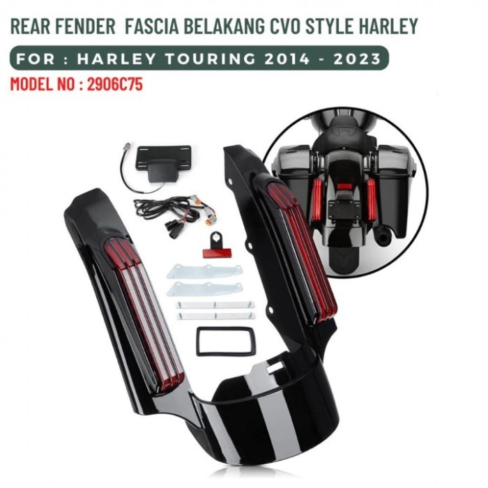 Jual FASCIA FENDER BELAKANG REAR FENDER CVO STYLE HARLEY TOURING ...