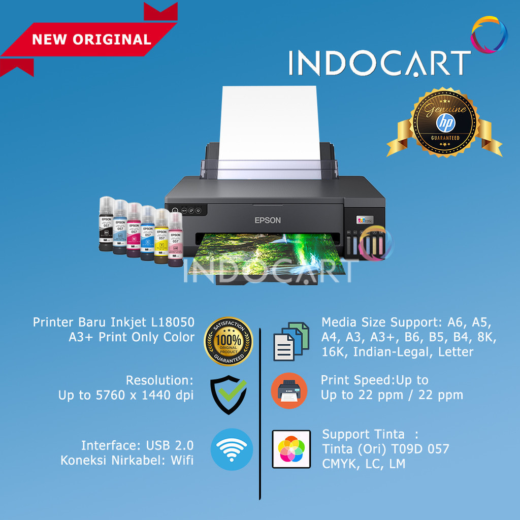 Jual IndoCart Printer Epson EcoTank L18050 A3+ Ink Tank Photo Wireless | Shopee Indonesia