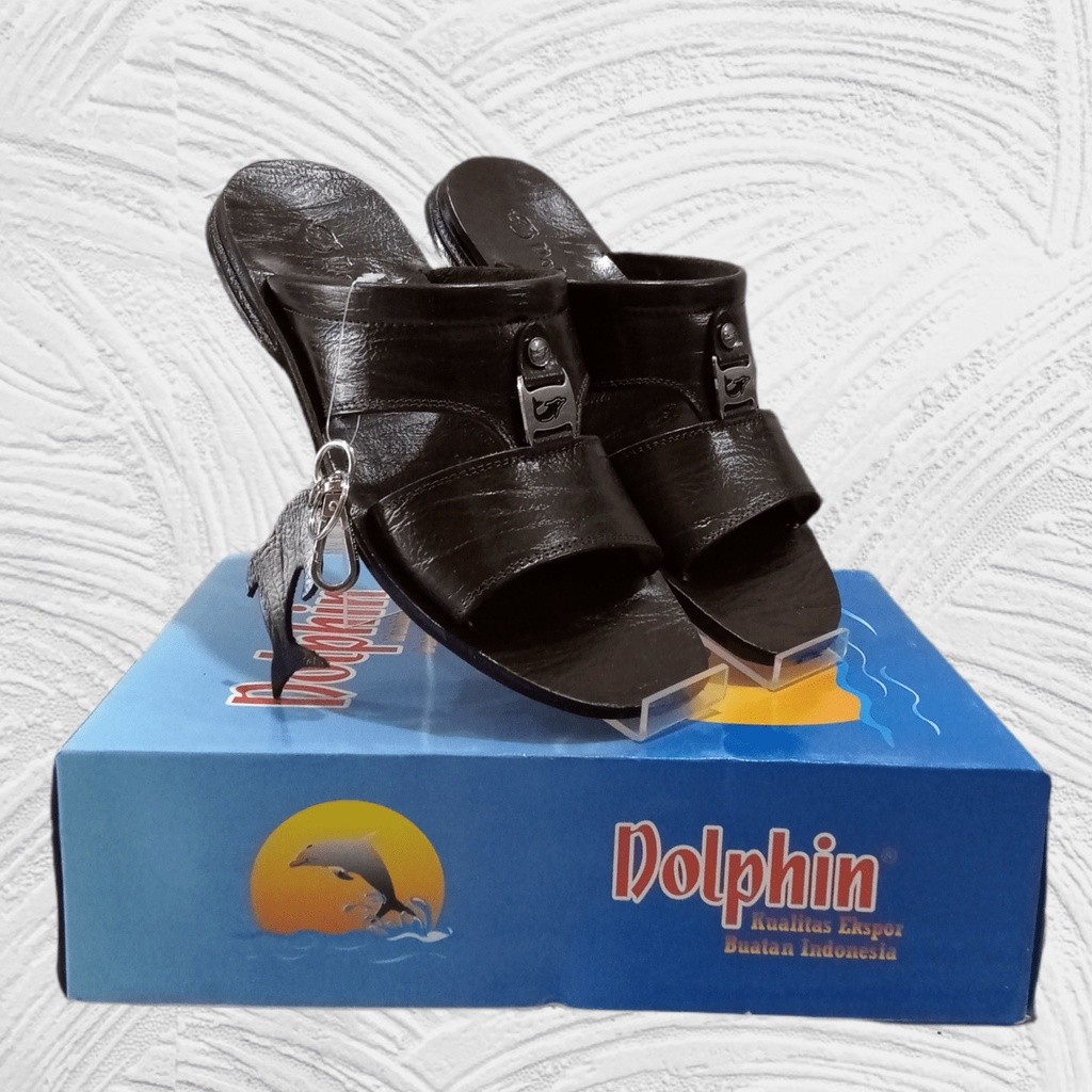 Jual Sepatu Wanita Dolphin sandal pria kulit asli d27 sandal slide pria ...