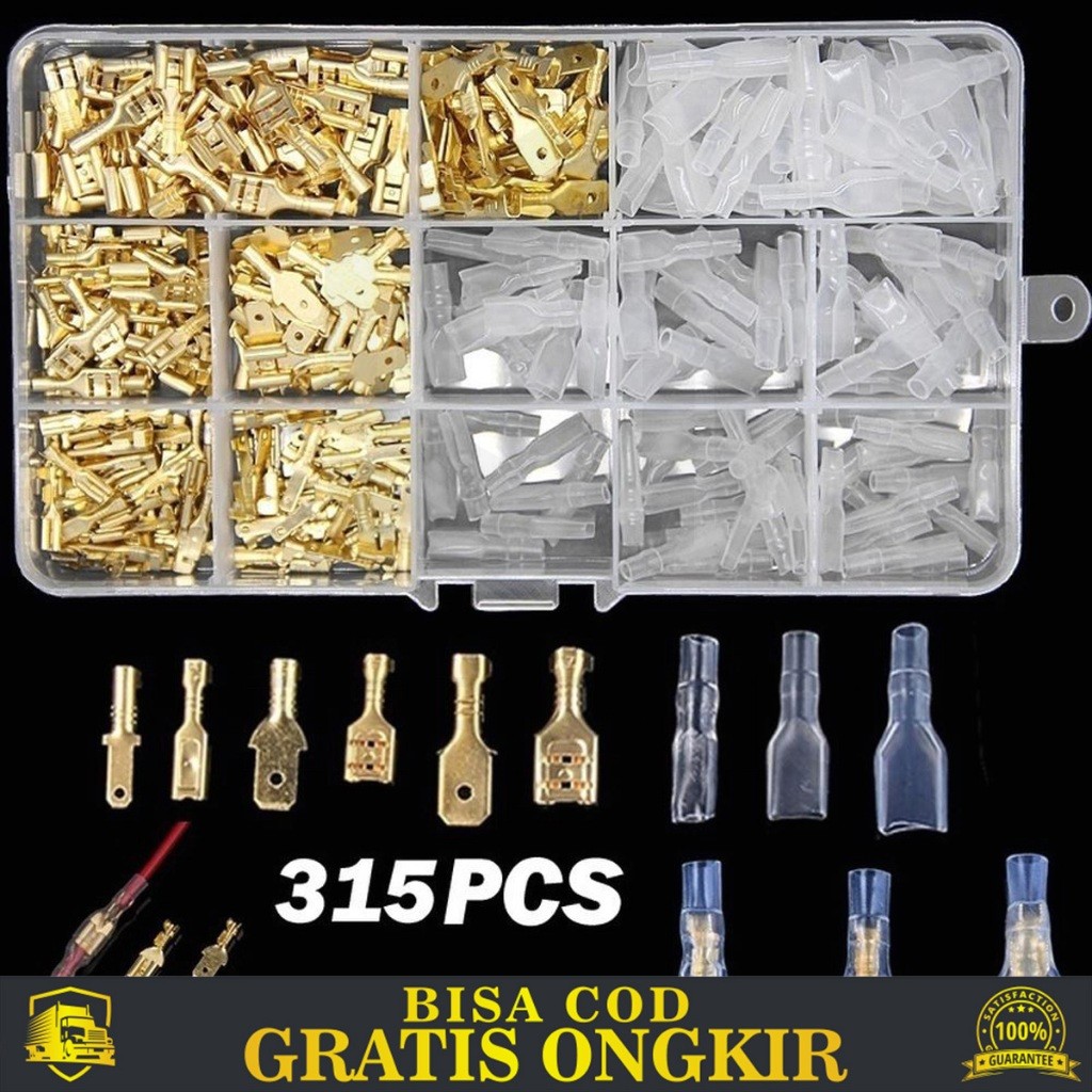 Jual SET KONEKTOR CABLE TERMINAL GEPENG MALE FEMALE CONNECTOR KABEL ...