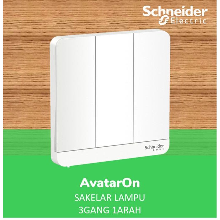 Jual SCHNEIDER SAKLAR 3 GANG WHITE AVATARON - E8333L1LED_WE_G3 ORIGINAL ...