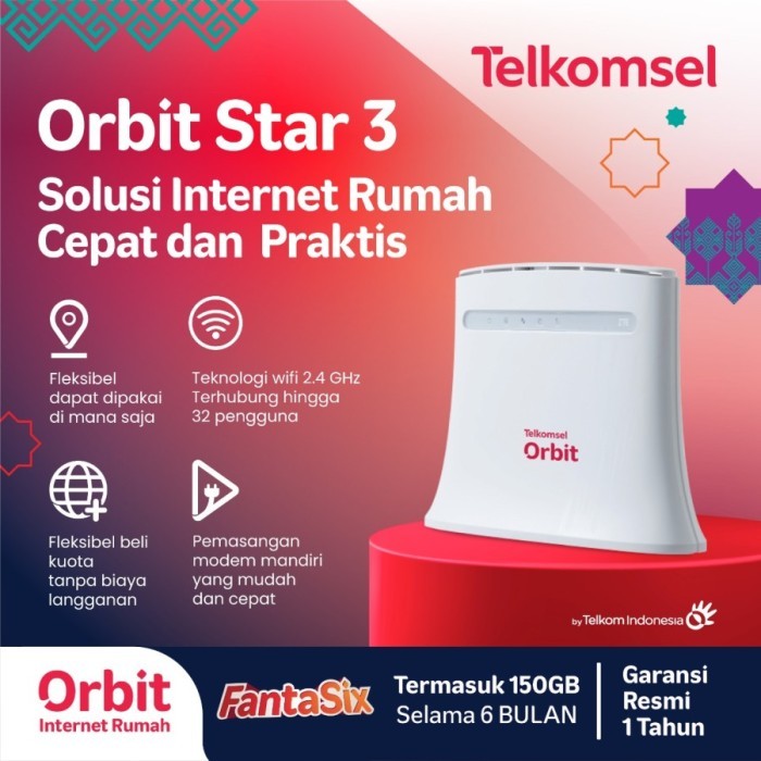 Jual Telkomsel Orbit Star 3 Modem WiFi 4G High 150 GB Data | Shopee ...