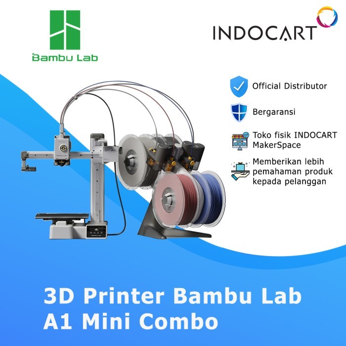 Jual 3D Printer Unit BambuLab A1 Mini Combo, Multi Colour AMS 3D ...