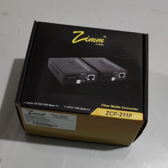 Jual Media Converter Zimmlink ZCF-211F AB SC / UPC Gigabit SM Simplex | Shopee Indonesia