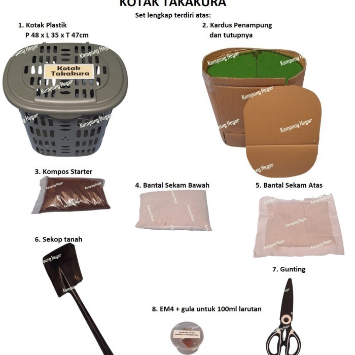 Jual KOMPOSTER RUMAH TANGGA KOTAK KERANJANG TAKAKURA SET LENGKAP ...
