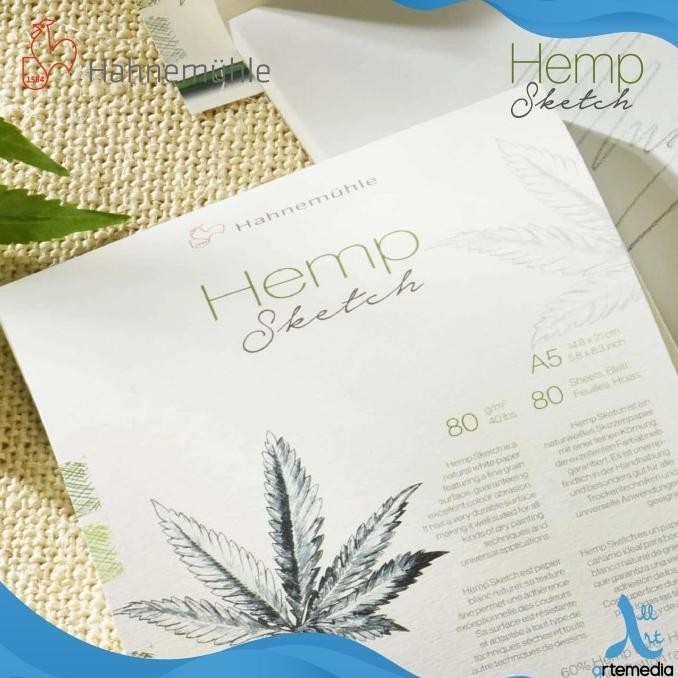 Jual Kertas Gambar Hahnemuhle Hemp Sketch A5 Drawing Paper Pad LA ...