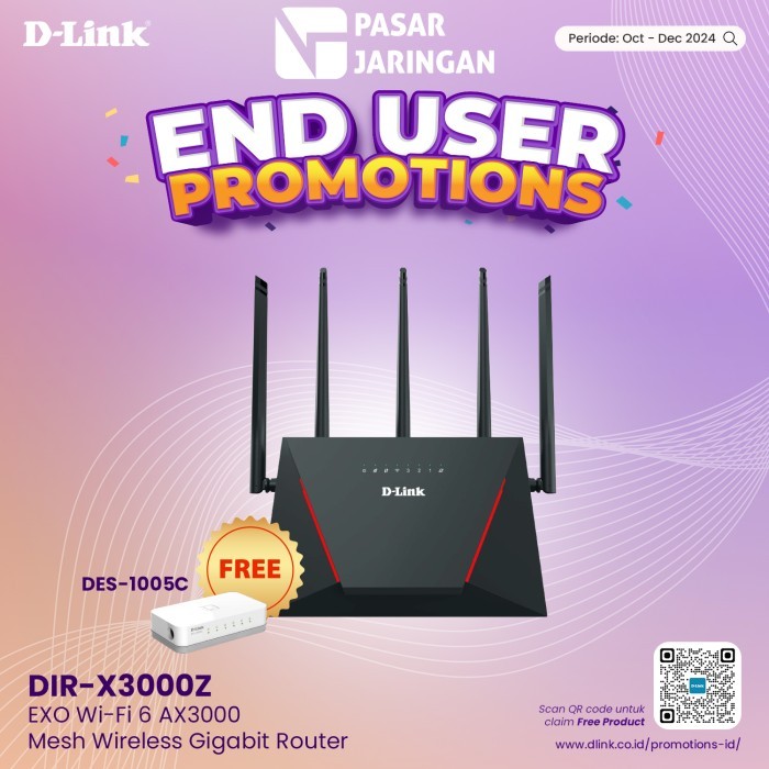Jual HARGA DISC - D-LINK DIR-X3000Z EXO AX3000 Mesh Gigabit Wifi 6 Smart Router | Shopee Indonesia