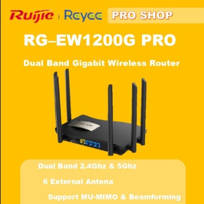 Jual HARGA DISC - Ruijie Reyee RG EW1200G Pro 1300m Dual Band Gigabit Wireles Router UPS ...