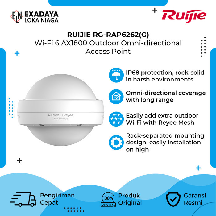 Jual Ruijie RG-RAP6262(G) , Wi-Fi 6 Outdoor Access Point / Pengganti ...