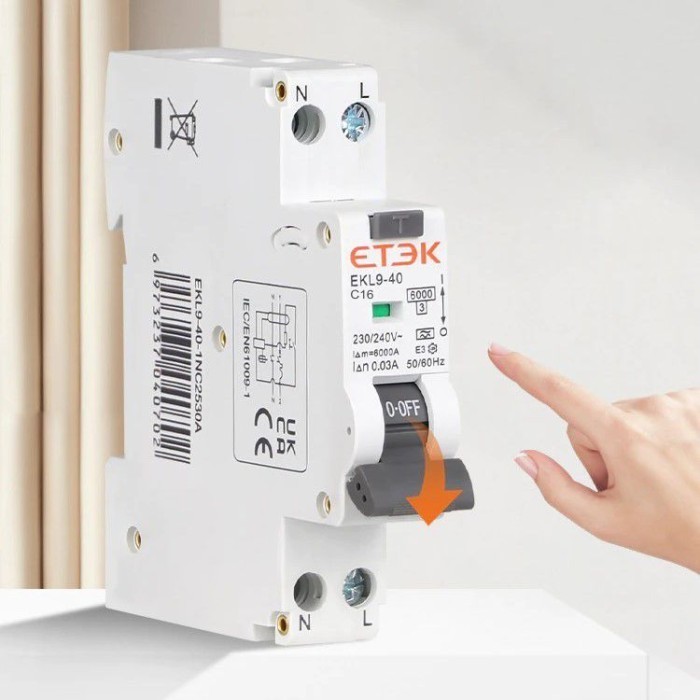 Jual Favoritku!!- Et3K Slim Mcb Rcd Rcbo Elcb Rccb 1P + N C16 16A 30Ma ...