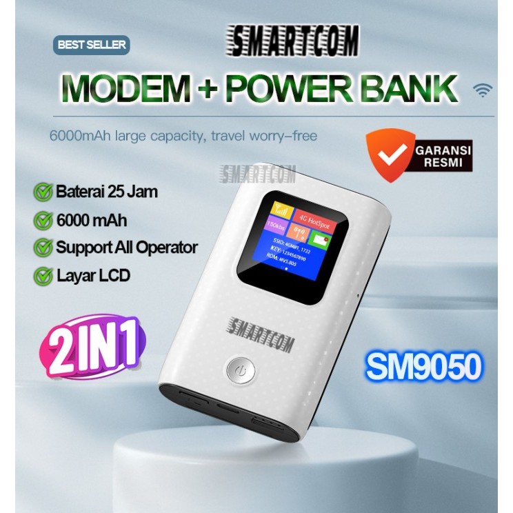 Jual HARGA DISC - Modem Wifi 4G LTE with Power Bank SMARTCOM SM9050 PRO ...