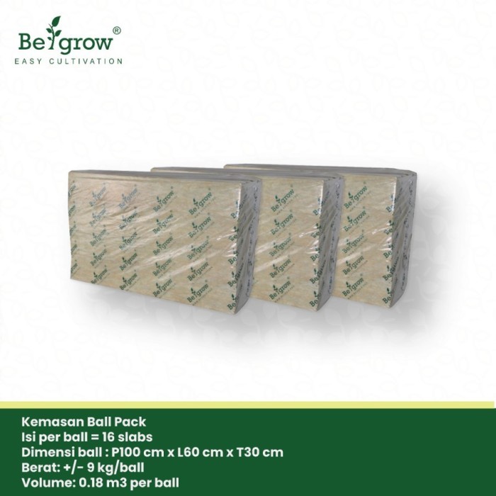 Jual Jual Rockwool Be Grow 1 Ball 16 Slab Media Tanam Hidroponik Semai ...