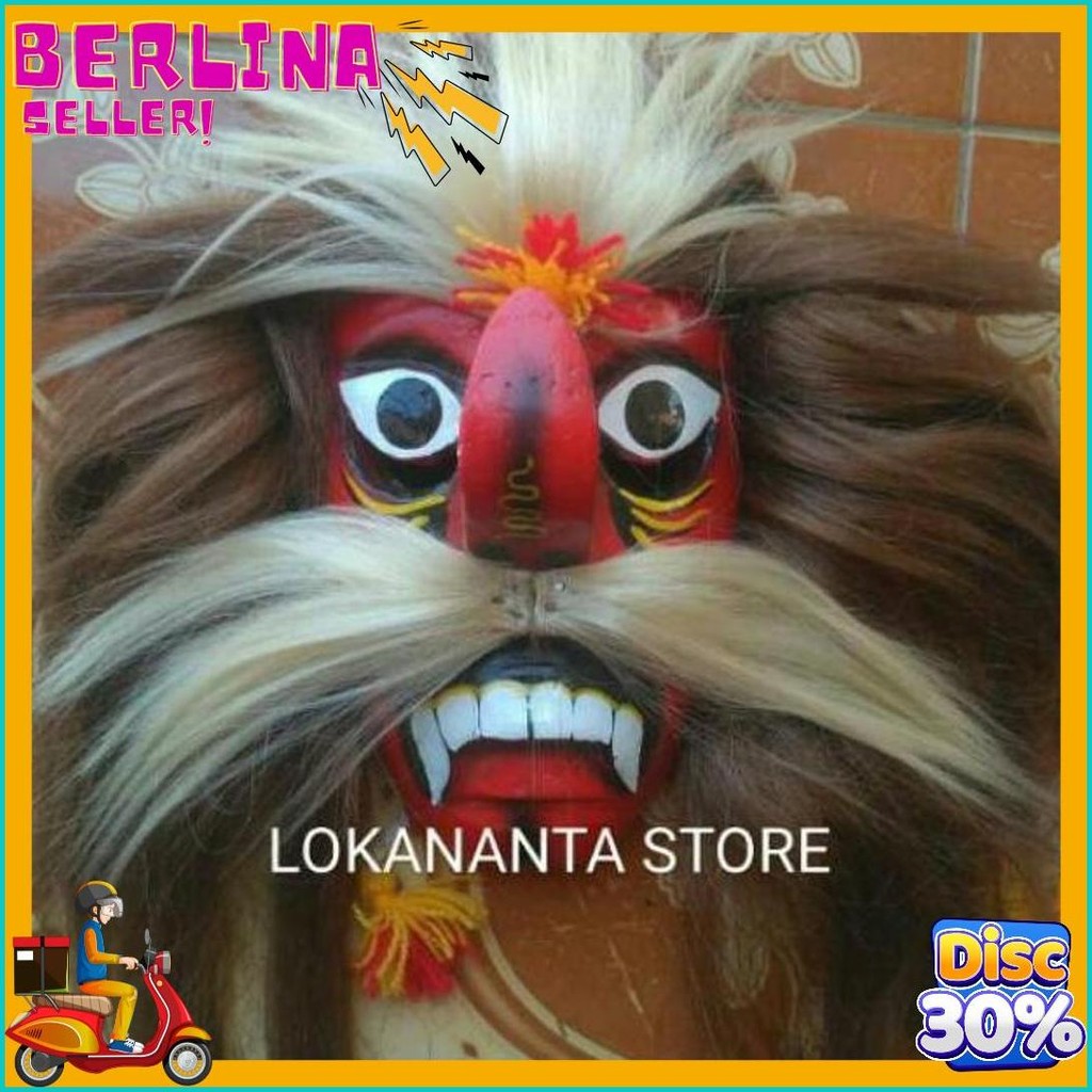 Jual Topeng Bujang Ganong Ganongan Bulu Sintetis (Cod) | Shopee Indonesia