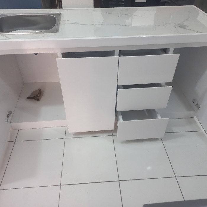 Jual kitchen set bawah ukuran 165x60x80 top table granit tile dengan ...