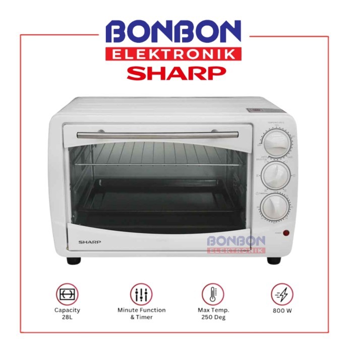 Jual Ready SHARP Oven Listrik 28 Liter EO-28WH / EO 28WH / EO28WH Toast ...