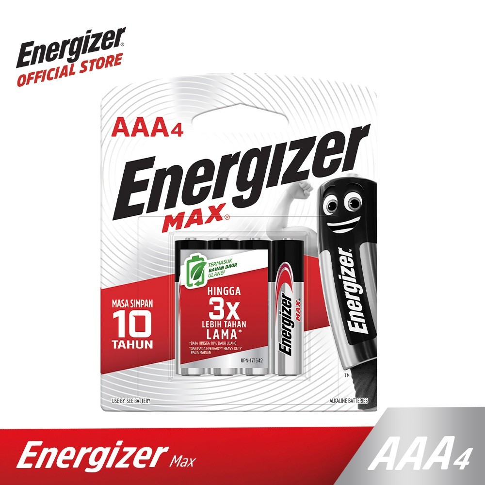 Jual Baterai Energizer Alkaline Max AAA BP4 | Shopee Indonesia