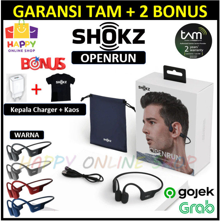 Jual Shokz Openrun Wireless Bone Conduction Headphone - Aftershokz Open ...
