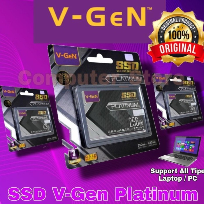 Jual SSD VGEN 128GB 256GB 512GB 1TB Sata 3 V-GEN Platinum Sata III 2 ...