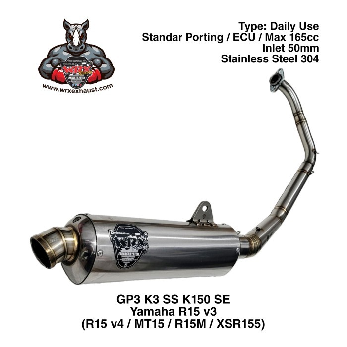 Jual Knalpot WRX GP3 SS K150 SE R15 v3 | Shopee Indonesia