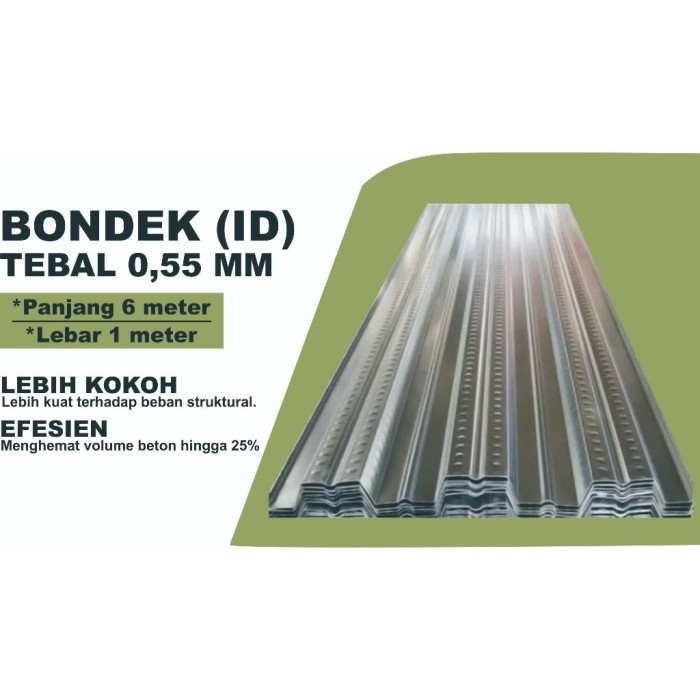 Jual Bondek Floordeck Bondek Cor REAL Harga Per Lembar Panjang 6 Meter ...