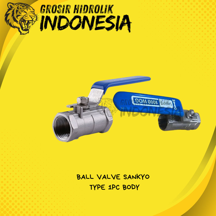 Jual 3/4'' STOP KRAN AIR BALL VAVE STAINLESS SANKYO / BALL VALVE SANKYO 3/4 INCH | Shopee Indonesia