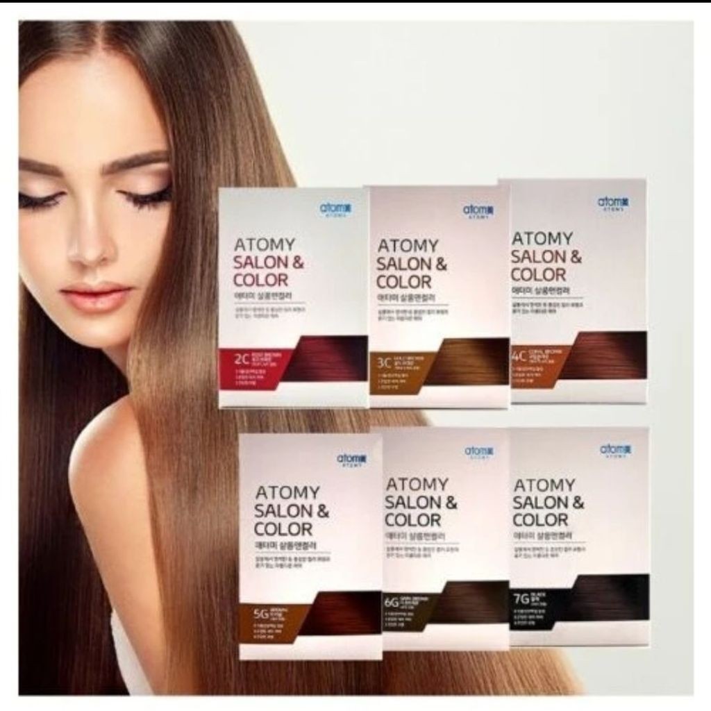Jual Atomy Salon Color Pewarna Rambut Gel + OMC Lindung dari Sinar UV ...