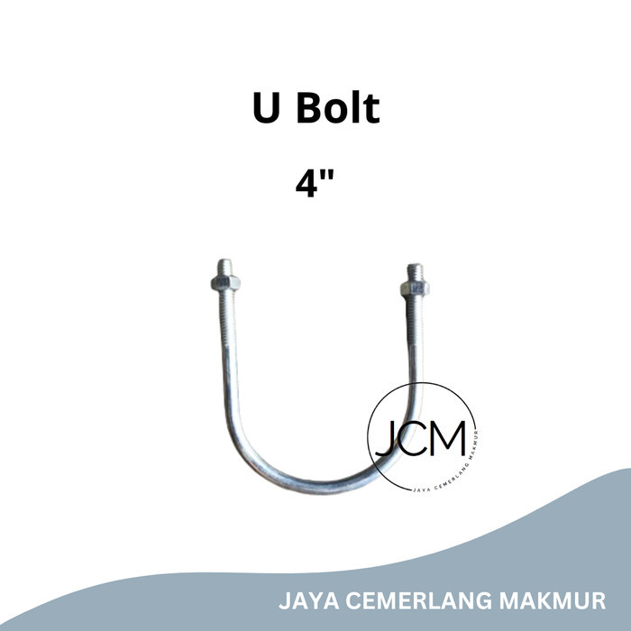 Jual HARGA DISC - U Bolt 4" Inch / Klem U Besi Galvanis 4" / Clamp U ...