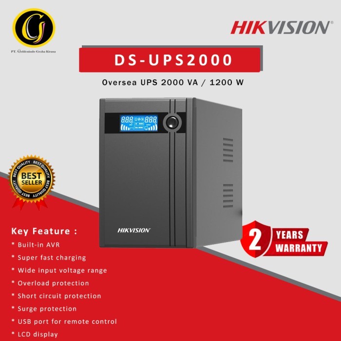 Jual DS-UPS2000 - HIKVISION UPS 2000VA 1200W UNINTERRUPTIBLE POWER ...