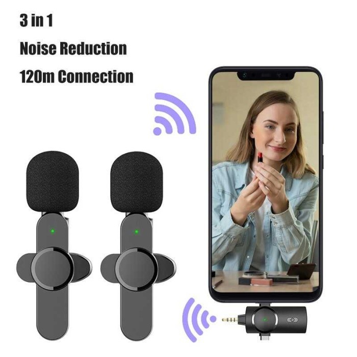 Jual Mic Clip On Jepit Wireless Microphone Lavalier Vlogger Youtuber ...