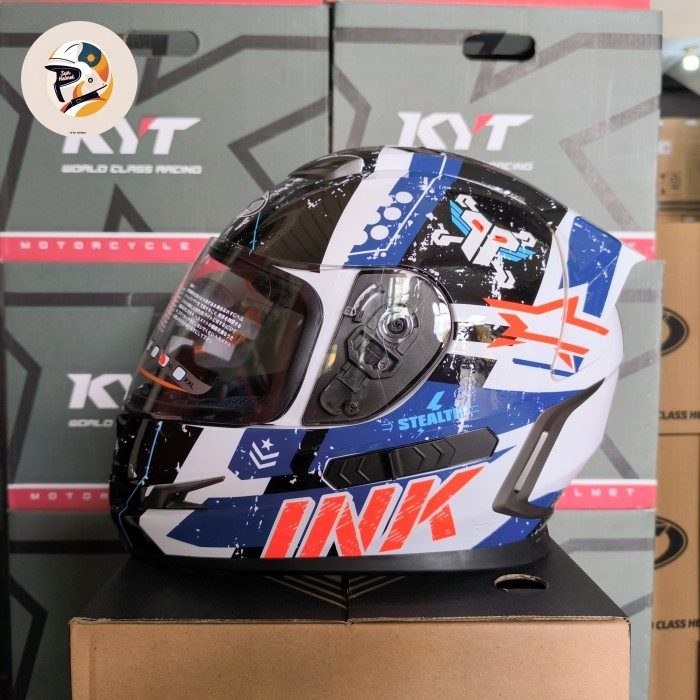 Jual Helm Full Face INK Stealth Tactic Double Visor Original Motif ...