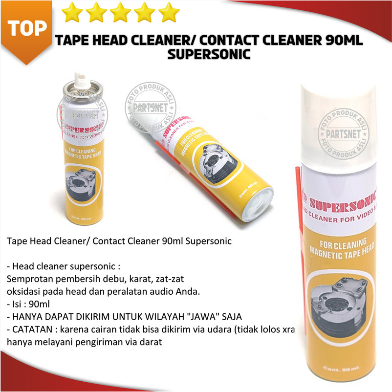 Jual Tape Head Cleaner/ Contact Cleaner 90ml Supersonic | Shopee Indonesia