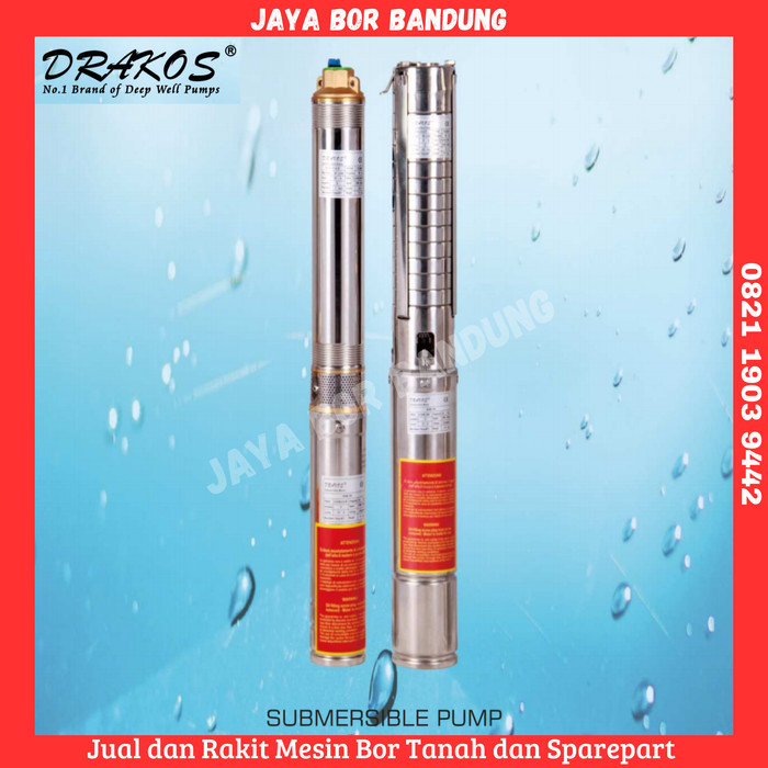 Jual Mesin Pompa Air Submer Sible DRAKOS 1 HP 750 Watt 3" - Water Pump ...