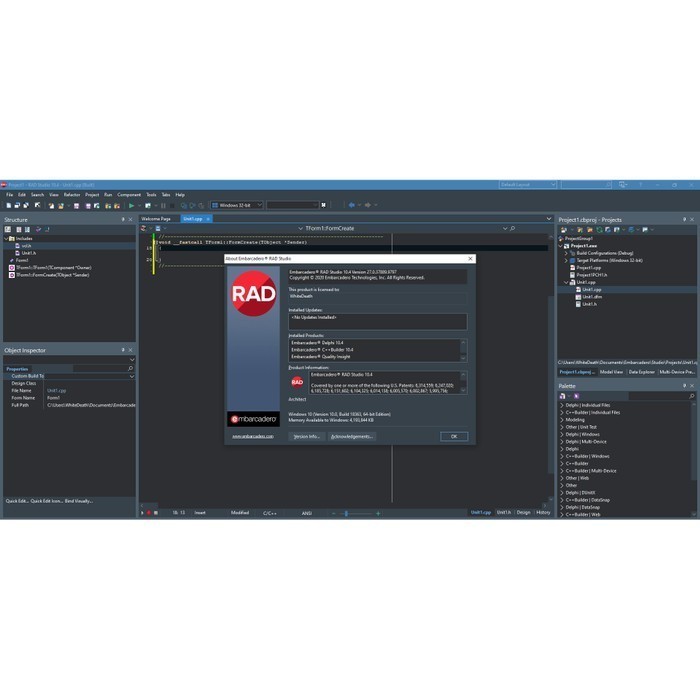 Jual Embarcadero RAD Studio 10.4.1. Work | Shopee Indonesia
